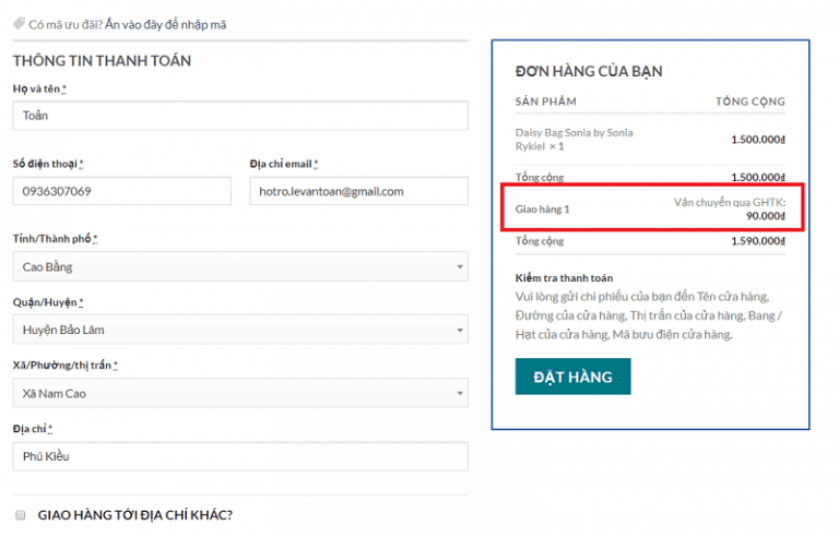 Plugin kết nối giao hàng tiết kiệm với Woocommerce - GHTK vs ...