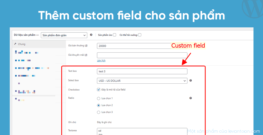 Cách thêm custom field trong Woocommerce - WordPress Developer